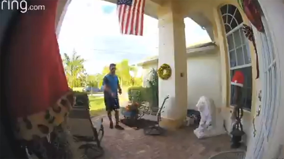 Camera Catches Amazon Delivery Man Throwing Package at Florida Home ...