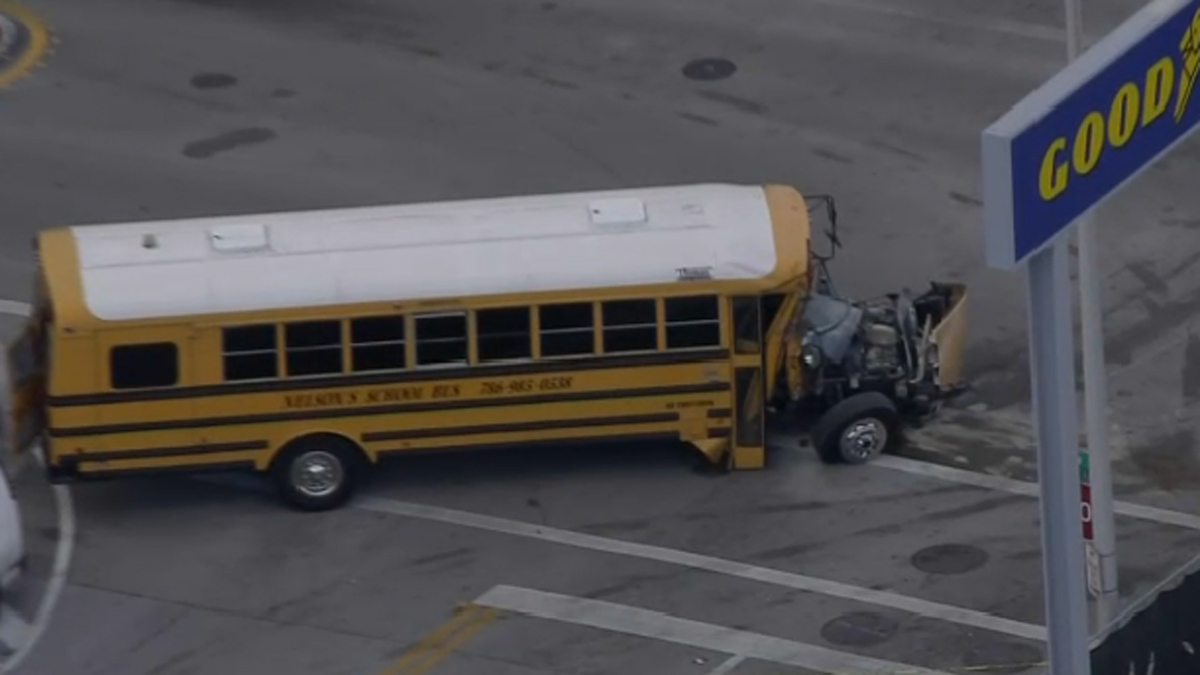 Two Kids Hurt When School Bus Crashes Into Building in Hialeah – NBC 6 ...