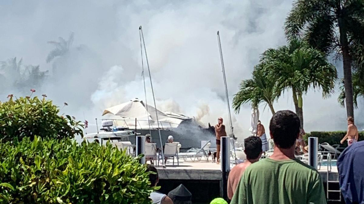 Crews Battle Flames on Fishing Boat in Fort Lauderdale Intracoastal ...