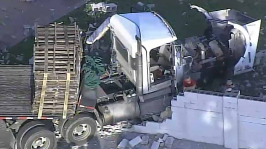 One Dead After Tractor-Trailer Crashes into Concrete Barrier Behind ...