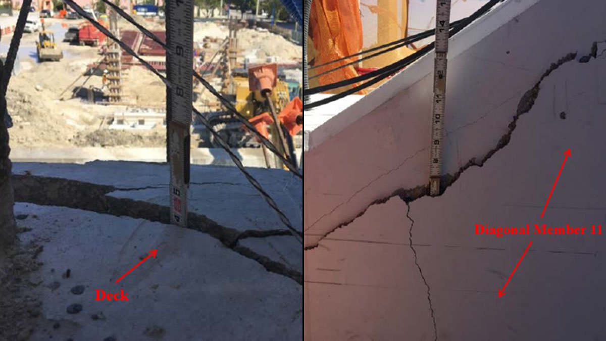 Photos in New NTSB Report Show Large Cracks in FIU Bridge Days Before ...