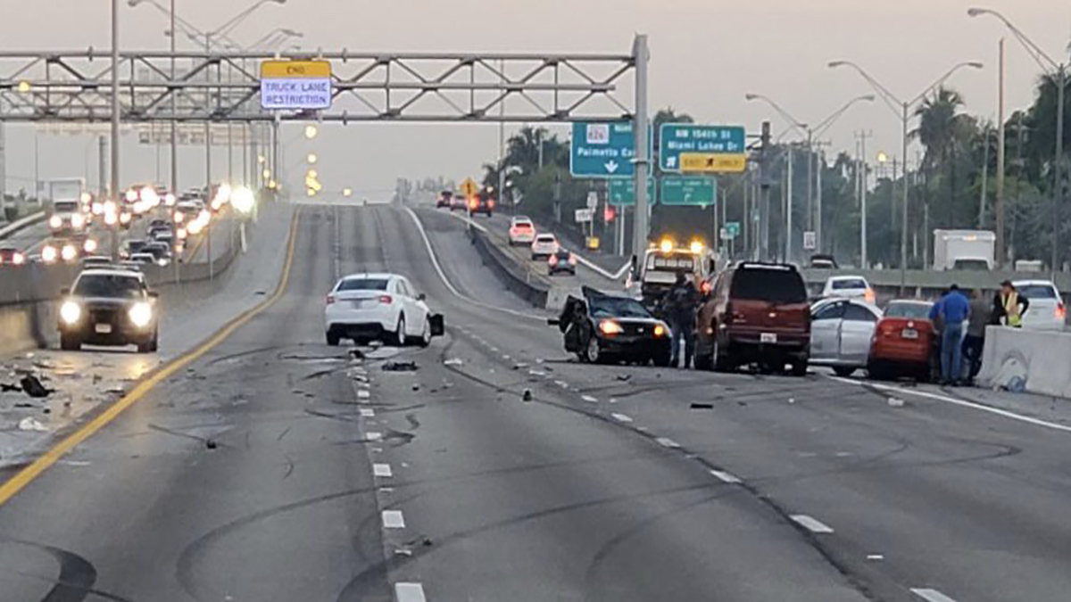 Fatal Morning Crash Shuts Down Northbound Lanes Of Palmetto Expressway