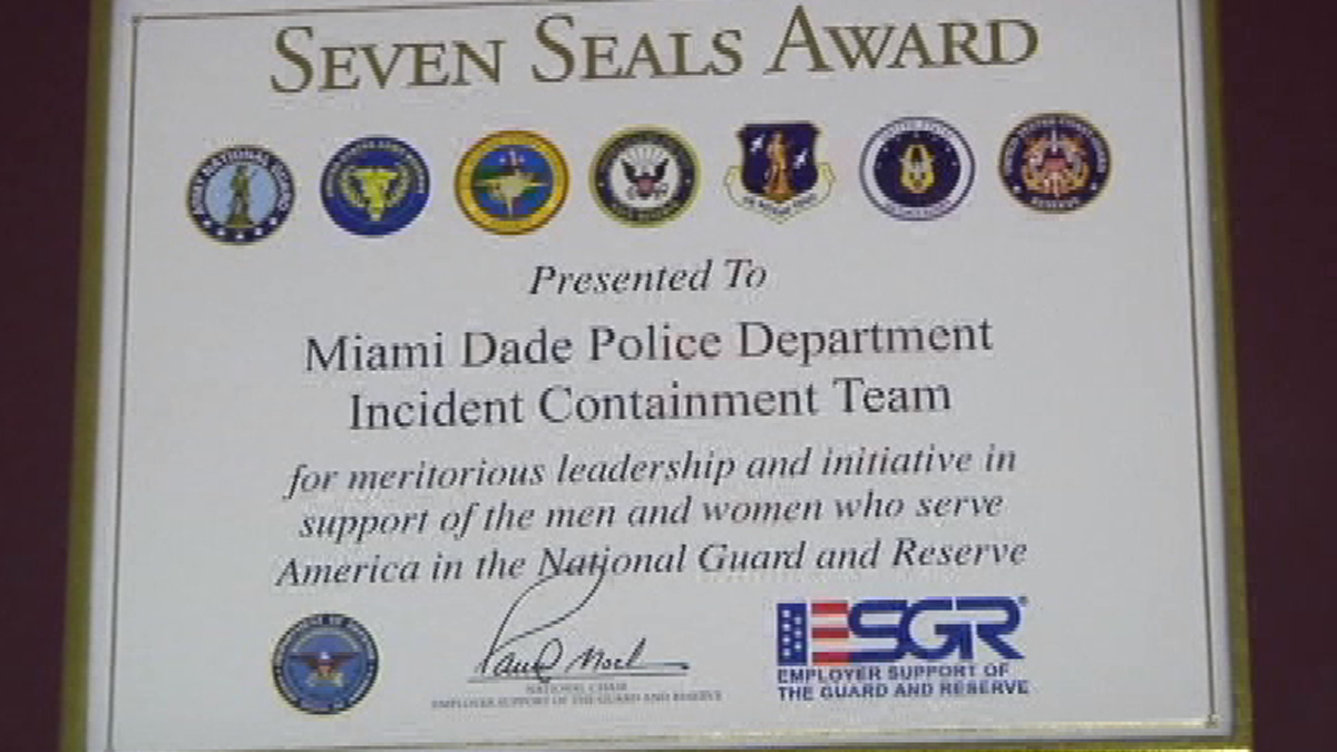 MDPD Receives Seven Seals Award from Military – NBC 6 South Florida