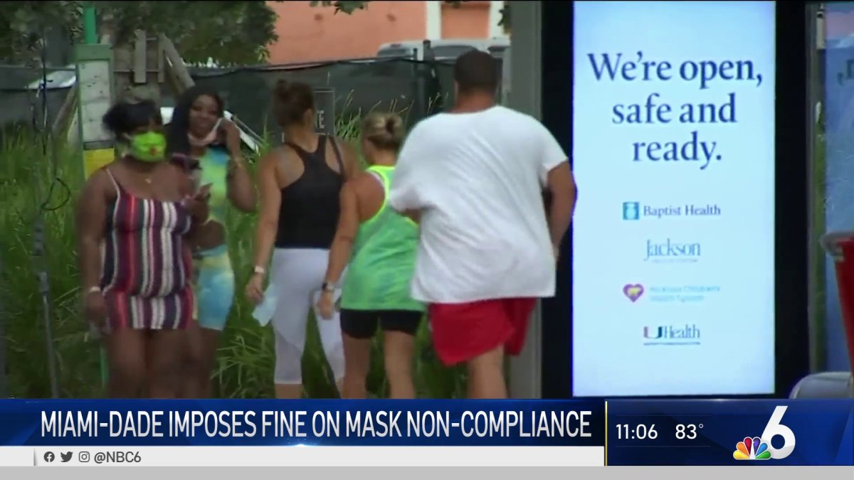 Miami-Dade Imposes Fine on Mask Non-Compliance – NBC 6 South Florida