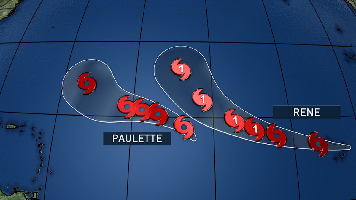 Tropical Storms Paulette and Rene Form in the Atlantic, Not Expected to ...