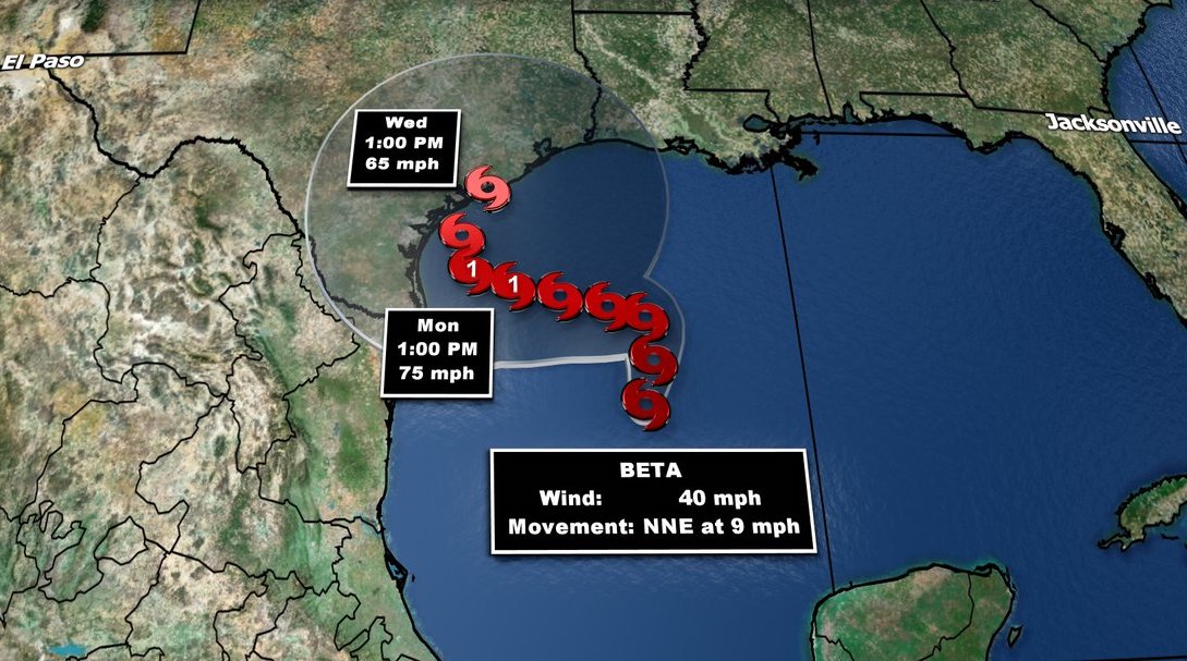 Tropical Storm Beta Forms in Gulf of Mexico – NBC 6 South Florida