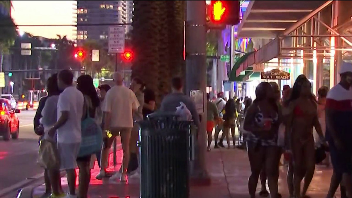 Police Try to Tackle Crowds, Enforce Covid Regulations in South Beach ...