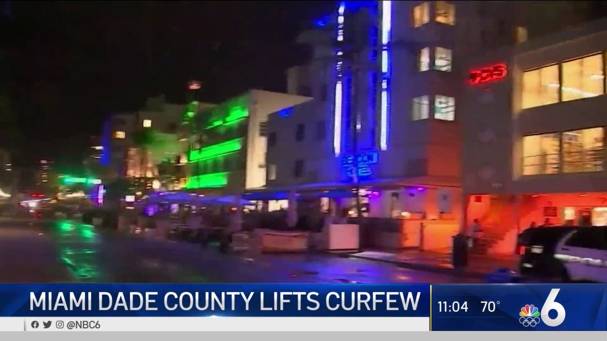 Miami-Dade County Lifts Covid Curfew – NBC 6 South Florida
