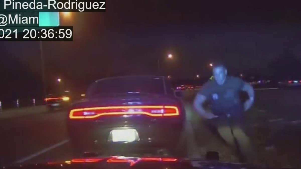 Dashcam Footage Shows Brief Chase That Came To Crashing End In Miami
