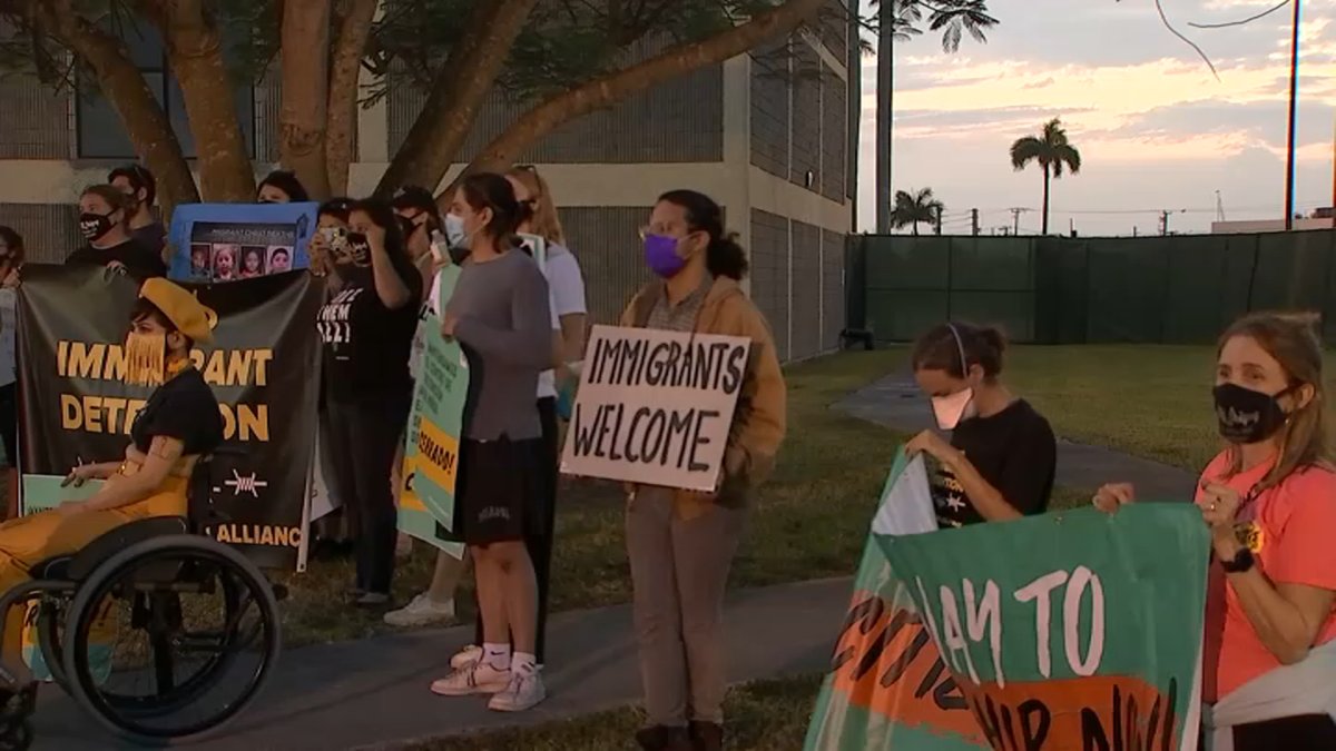 Dozens Protest the Potential Reopening of Detention Facility in ...