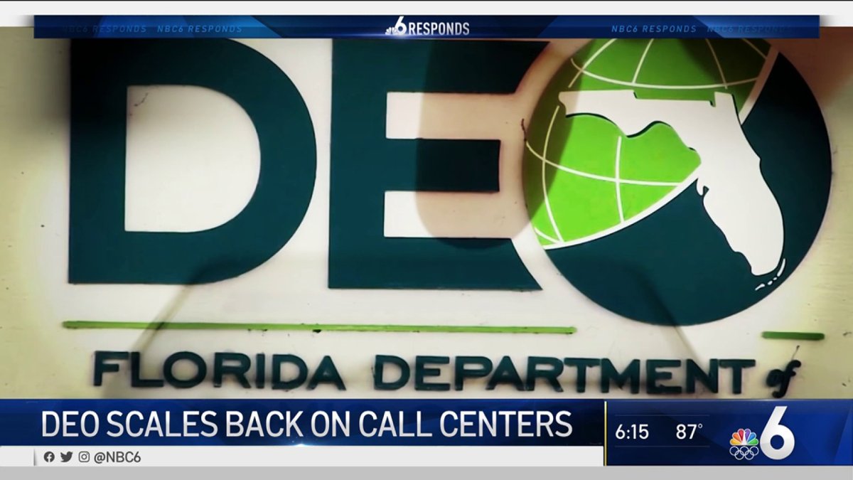 Florida’s DEO Scales Back on Call Centers – NBC 6 South Florida