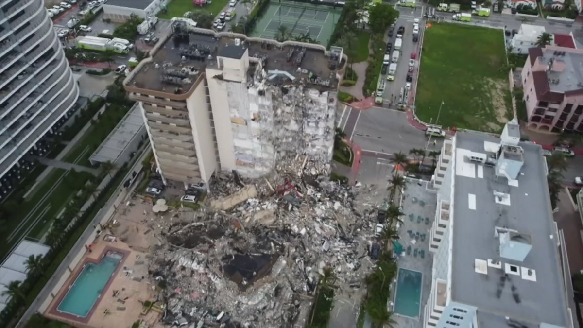 Drone Footage: Aftermath of the Surfside Condo Collapse – NBC 6 South ...