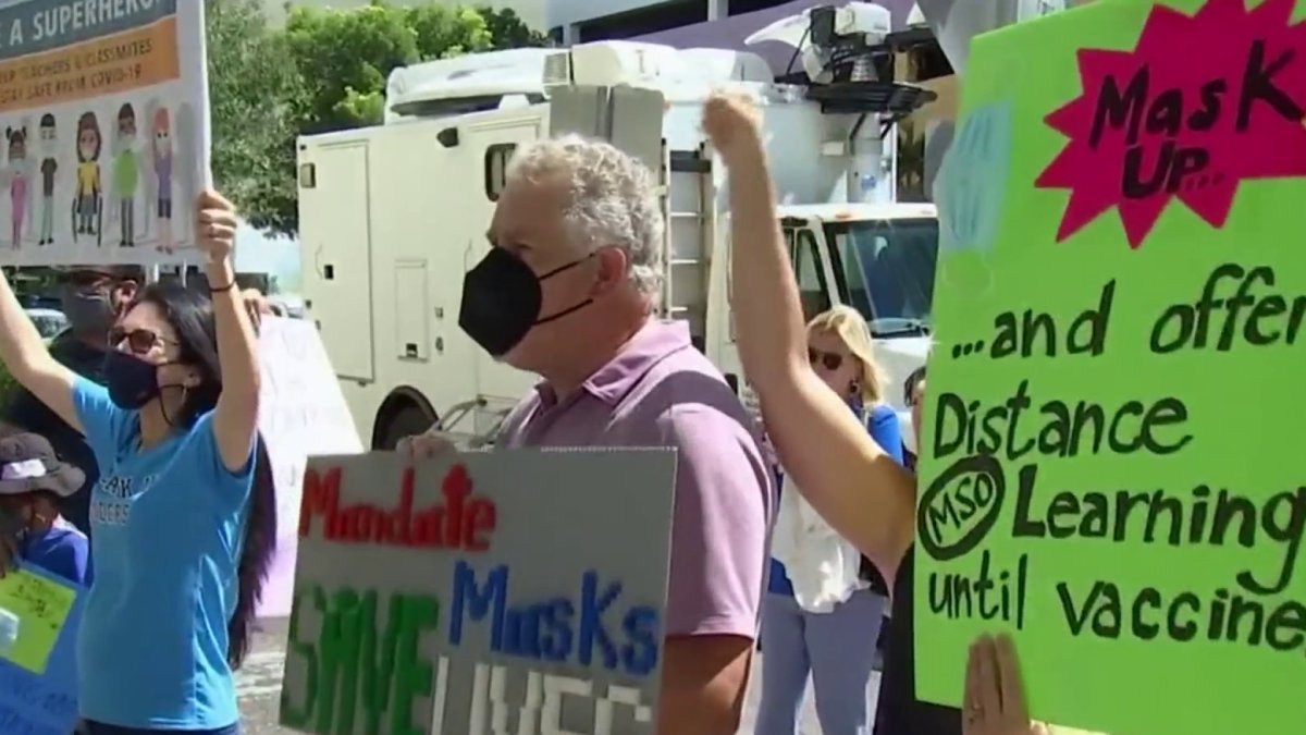 Pro-Mask Parents Demand Mandatory Masking in Miami-Dade Schools – NBC 6 ...