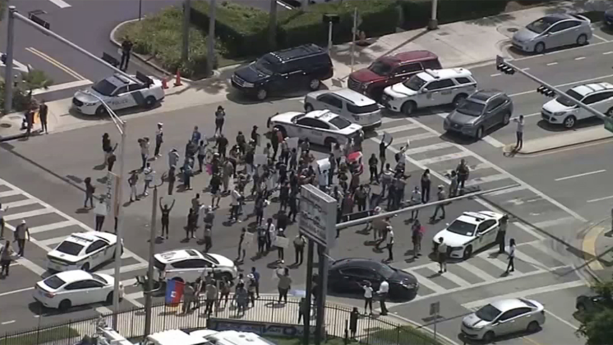 Haitian Migrant Supporters Block Traffic at Miami Protest – NBC 6 South ...