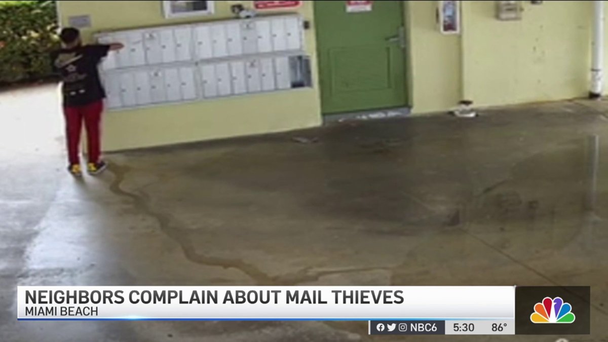 Miami Beach Neighbors Complain About Mail Thieves – NBC 6 South Florida