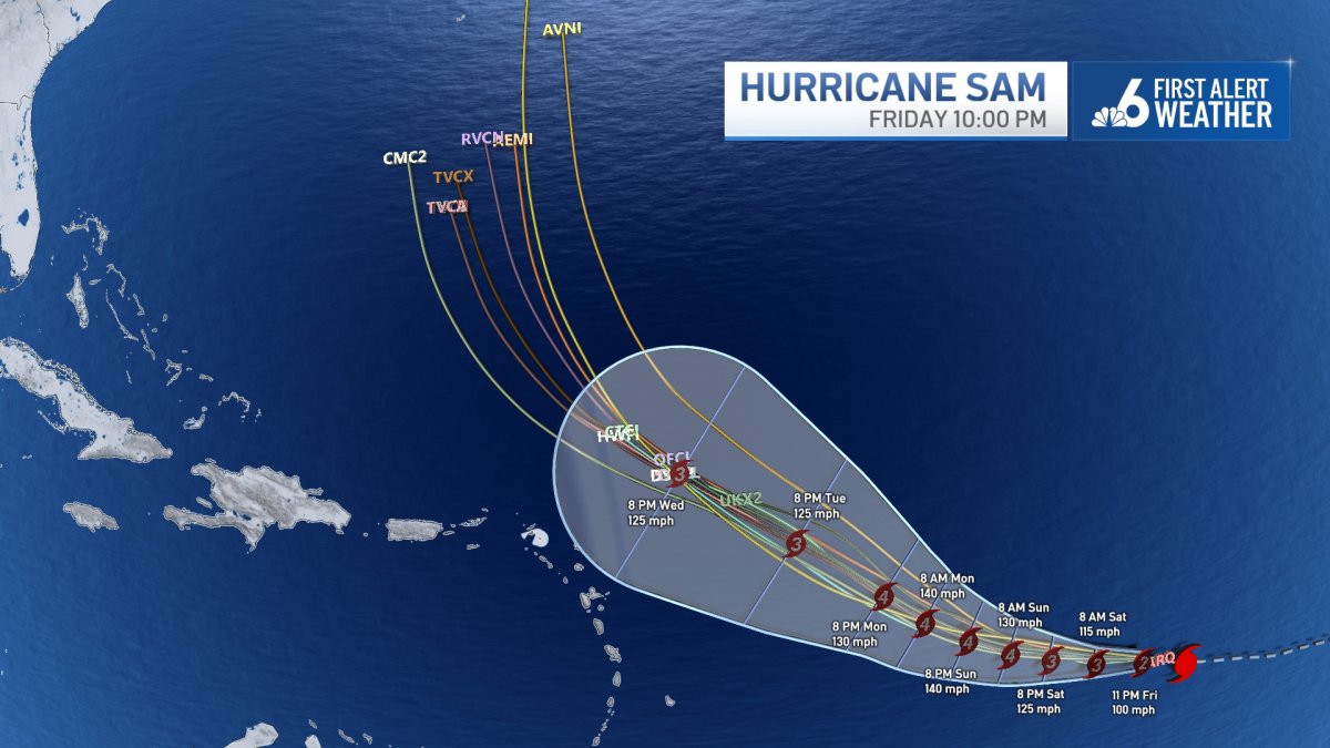 Sam Strengthens to Category 2 Hurricane: NHC – NBC 6 South Florida