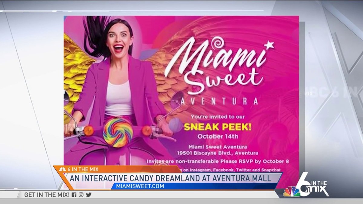 Interactive Candy Dreamland ‘Miami Sweet’ at Aventura Mall – NBC 6 ...