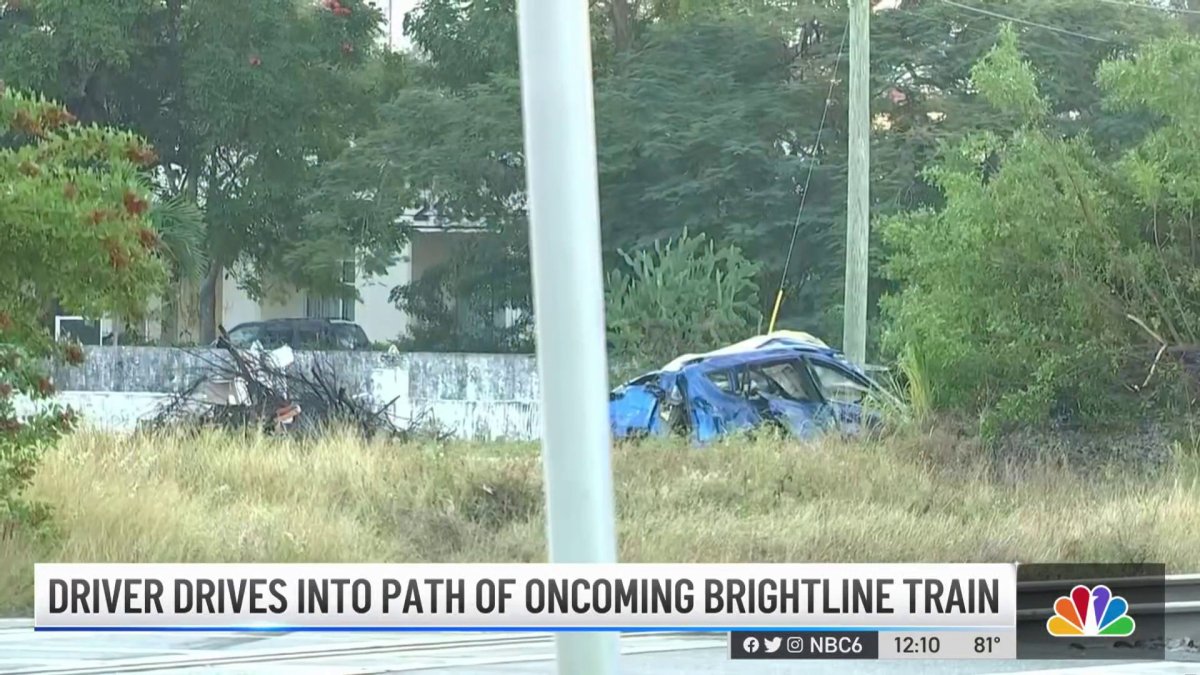 Driver Drives Into Path of Oncoming Brightline Train – NBC 6 South Florida