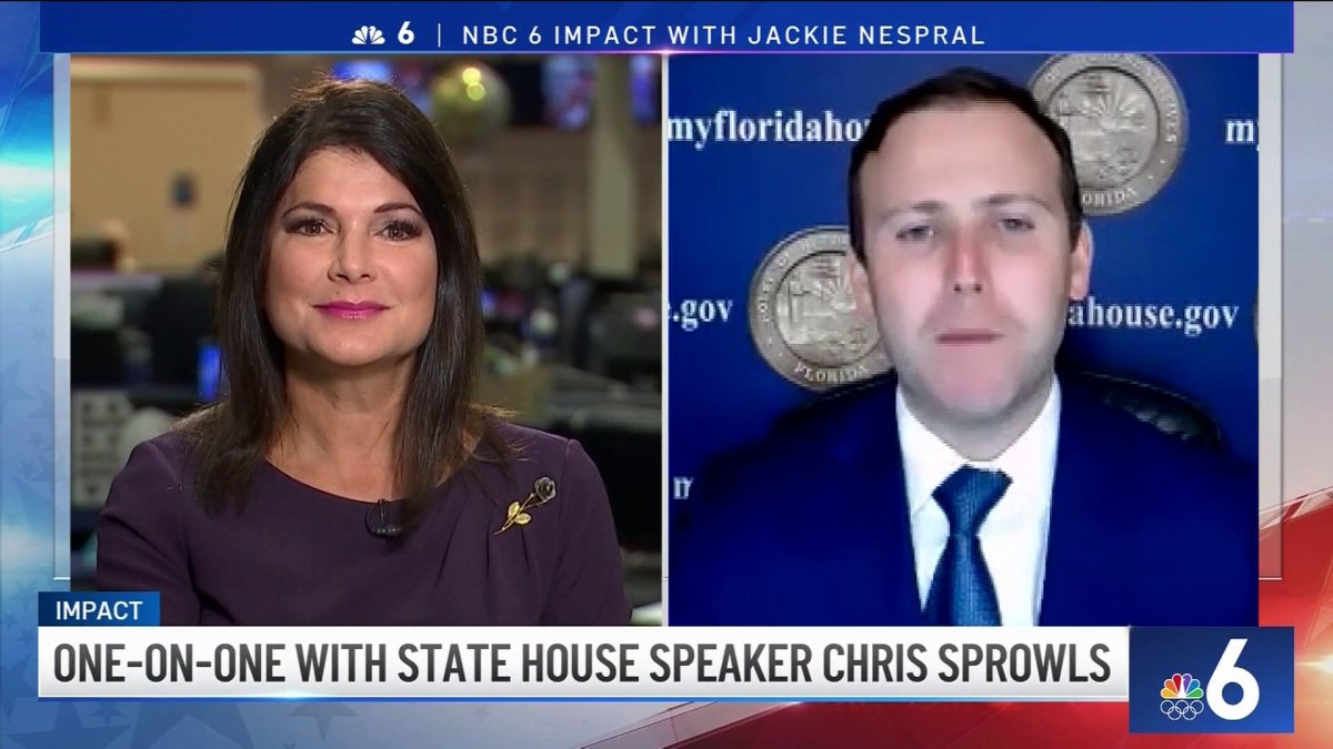 One-On-One With State House Speaker Chris Sprowls – NBC 6 South Florida