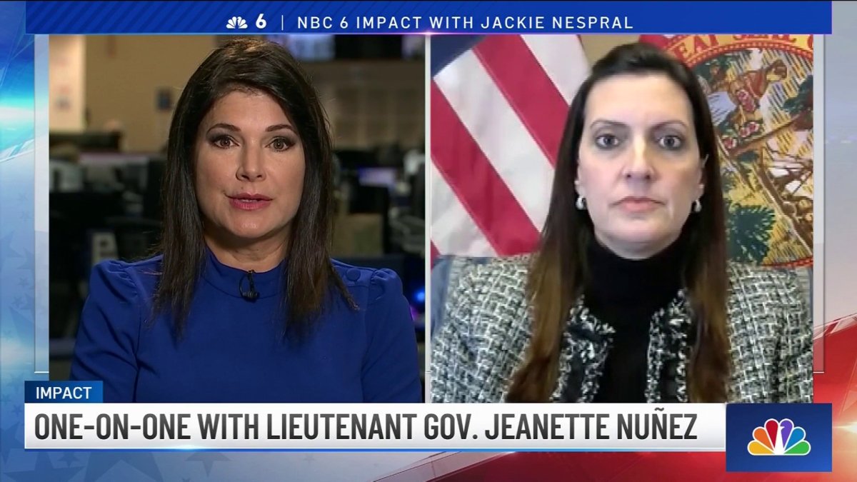 One-On-One With Florida Lieutenant Governor Jeanette Nunez – NBC 6 ...