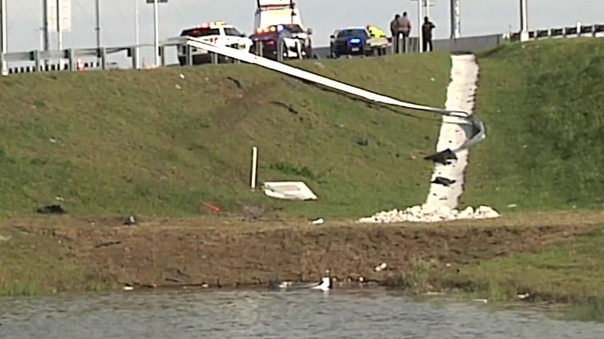 Driver Rescued After Car Drives Into Retention Pond Off Turnpike in ...