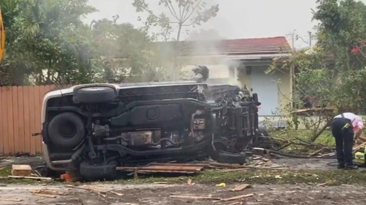 Driver Pulled From Car After Fiery Rollover Wreck in NW Miami-Dade – NBC 6 South Florida