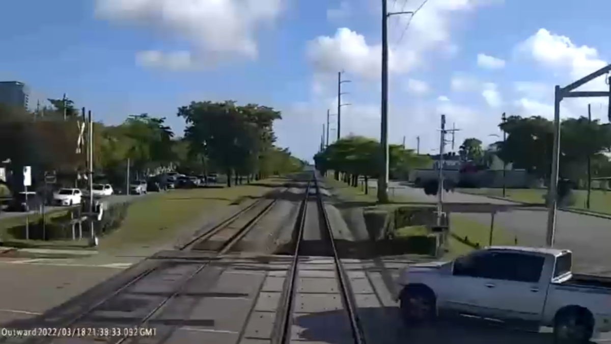 Video Shows Brightline Train Crashing Into Truck in Hallandale Beach ...