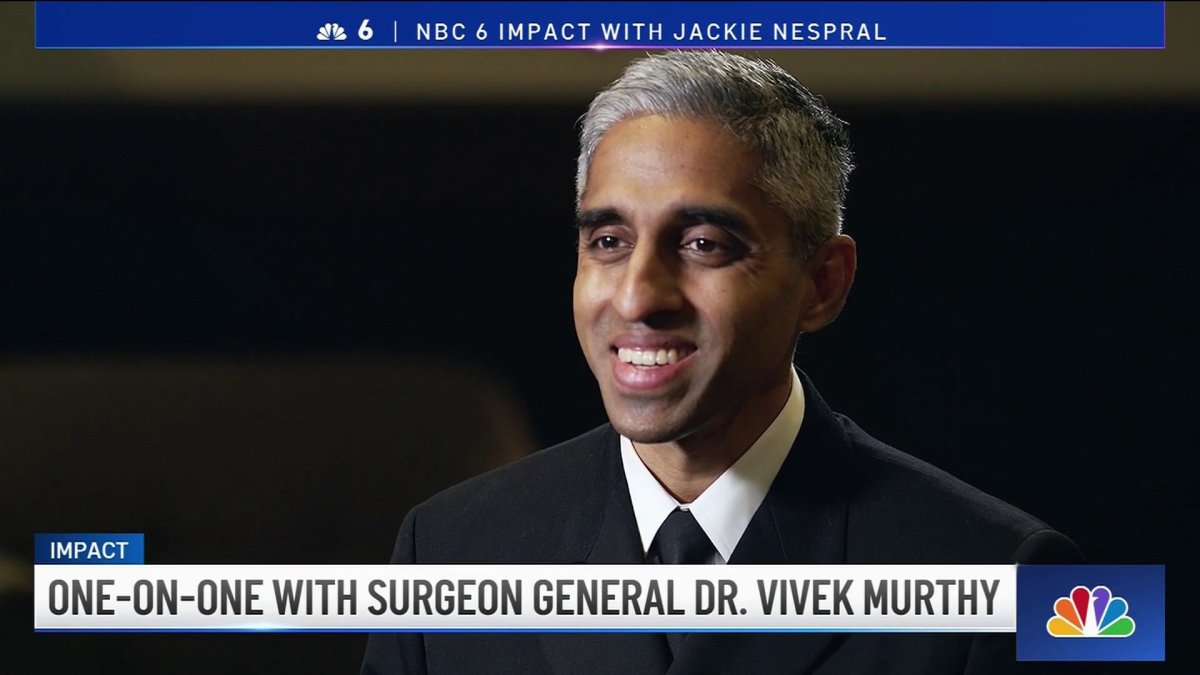 One-On-One With U.S. Surgeon General Dr. Vivek Murthy – NBC 6 South Florida