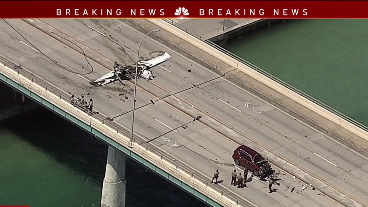 1 Dead, 5 Injured After Small Plane Crashes on Miami Bridge – NBC 6 ...