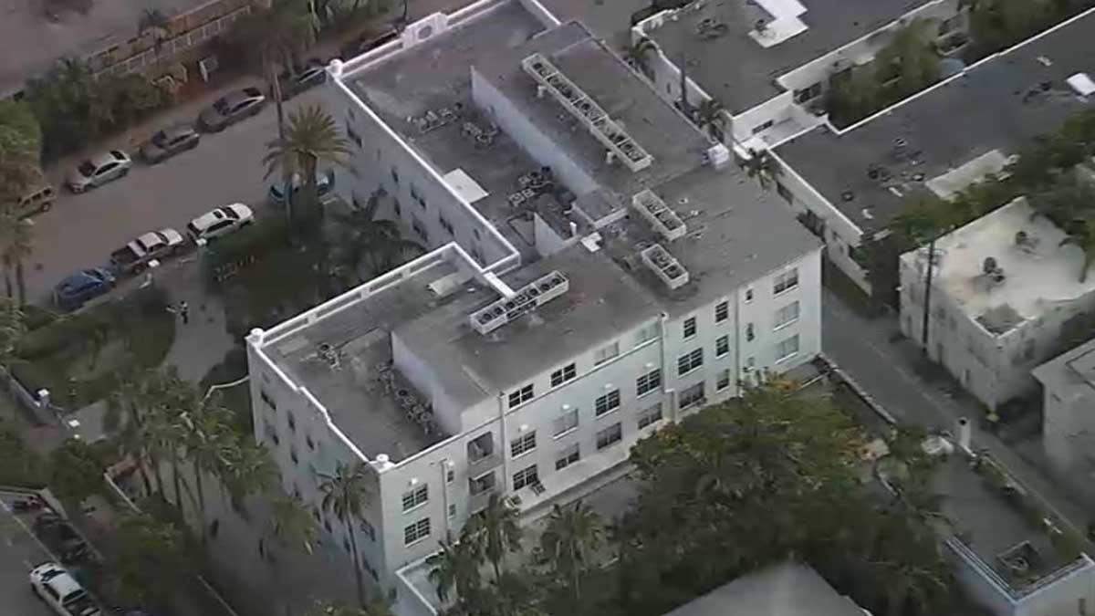 Miami Beach Apartment Building Evacuated After Partial Roof Collapse ...