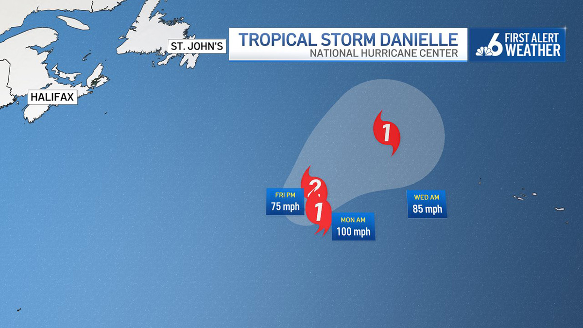 Danielle Expected to Become Hurricane, Continue Move Away From United ...
