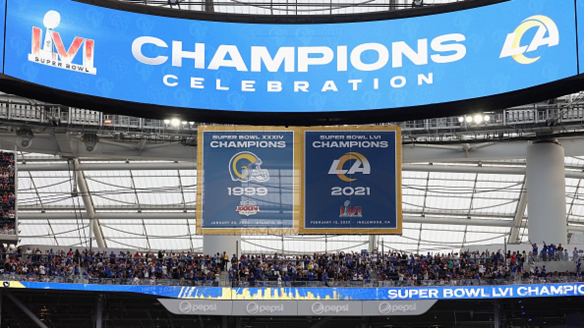 Watch: Rams Unveil 2021 Super Bowl LVI Champions Banner – NBC 6 South ...