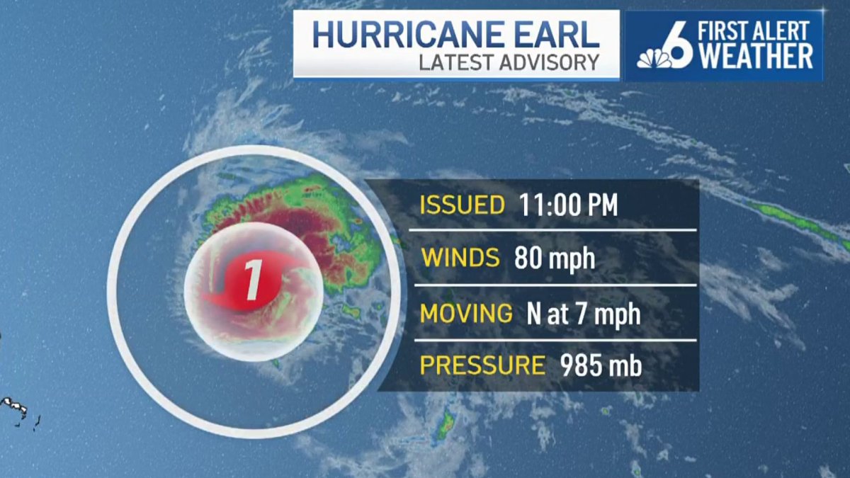 Earl Becomes Second Hurricane of ’22 Atlantic Season – NBC 6 South Florida