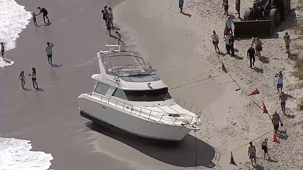 Abandoned Yacht Found Washed Ashore in Pompano Beach After Hurricane ...