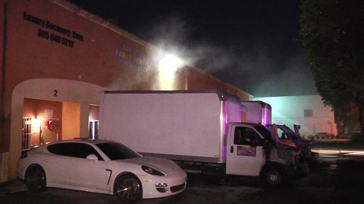 Box Trucks Catch Fire Outside Hialeah Business – NBC 6 South Florida