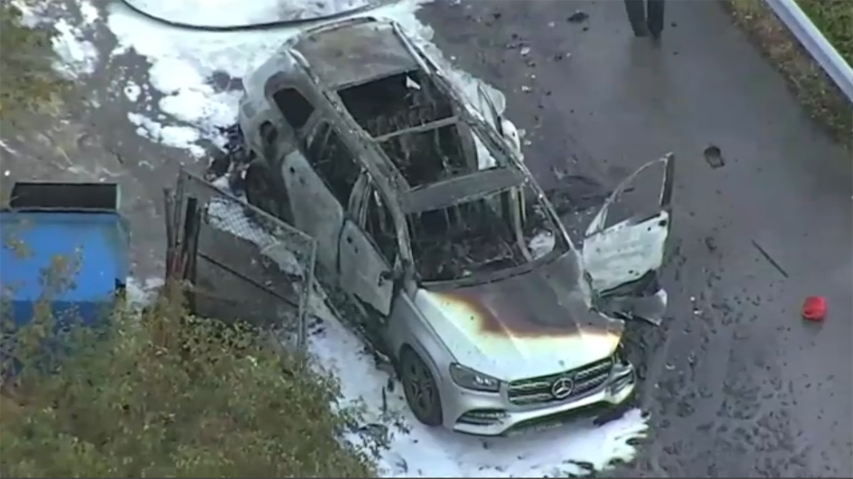 Body Discovered In Mercedes Found Engulfed In Flames In Pompano Beach