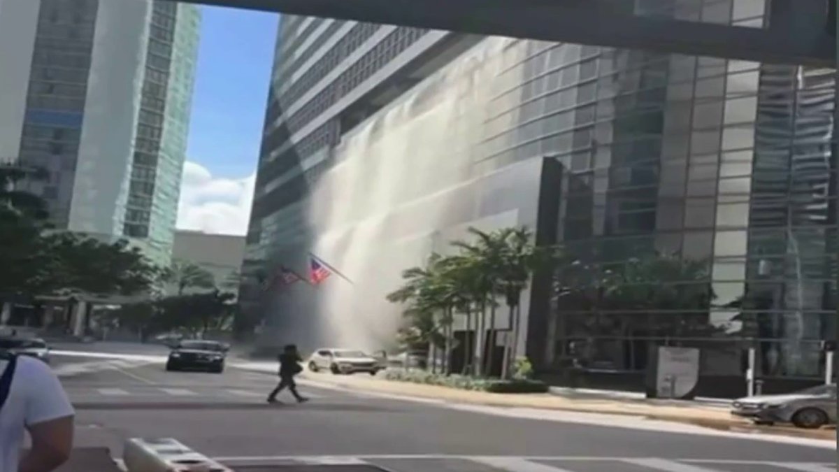 Video Shows Water Gushing Out of JW Marriott in Downtown Miami – NBC 6 ...
