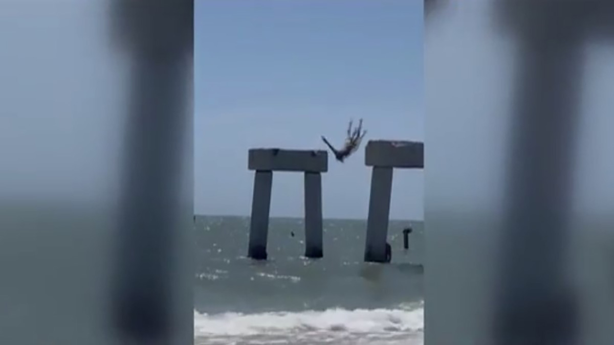 Man Caught on Camera Backflipping Off SW Florida Pier Destroyed by ...