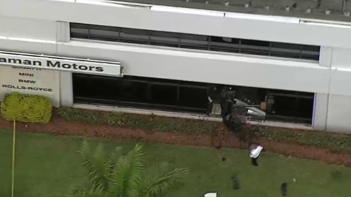 Driver Hits Cyclist, Crashes Car Into Braman Motors Dealership in Miami ...