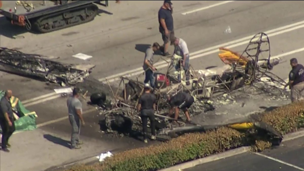 Pilot Killed in Fiery Banner Plane Crash in Hollywood Identified – NBC ...