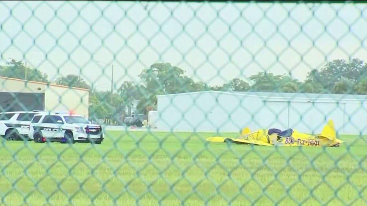 Pilot Hospitalized After Banner Plane Crashes at North Perry Airport ...