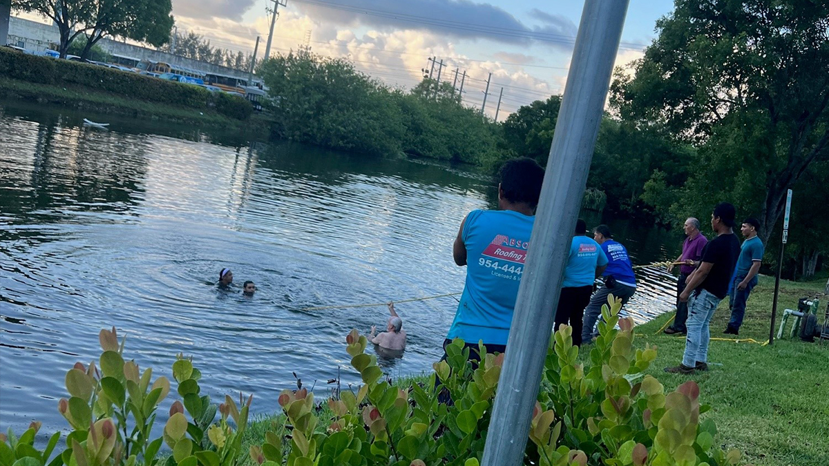 Good Samaritans Rescue Woman After Car Rolls Into Davie Pond With Her ...
