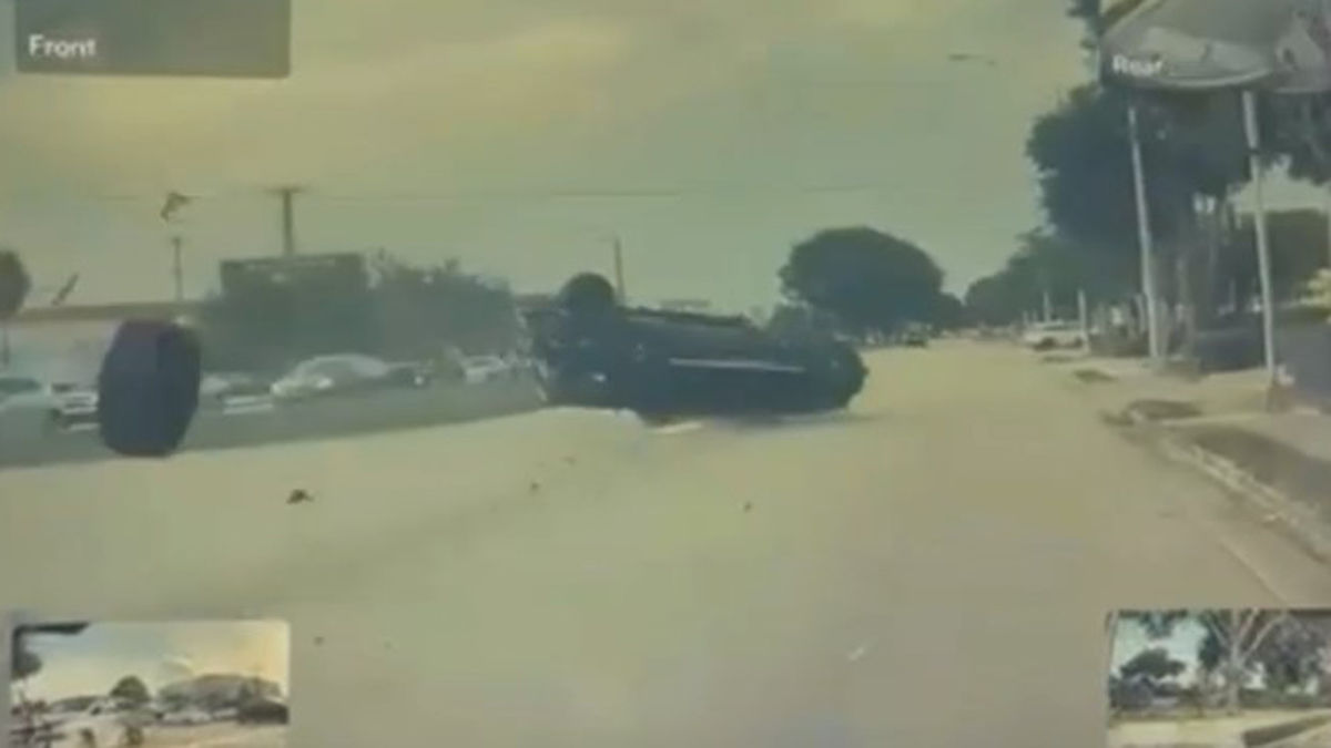 Tesla dashcam video captures Miami-Dade police chase and multi-car ... Tesla dashcam video captures Miami-Dade police chase and multi-car ...