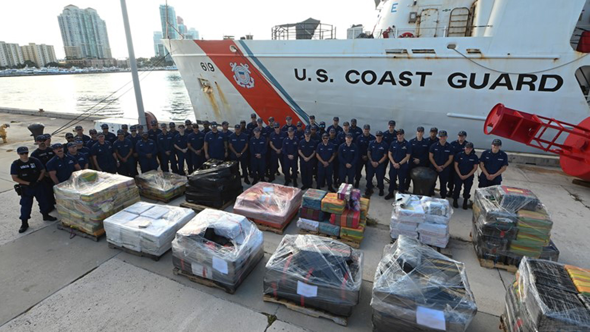 Over 12,100 pounds of cocaine worth $160 million offloaded by Coast ...