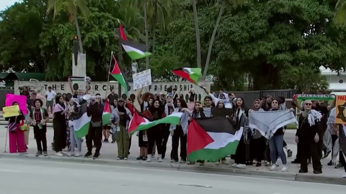 Tense exchanges at pro-Palestine rally in downtown Miami – NBC 6 South ...