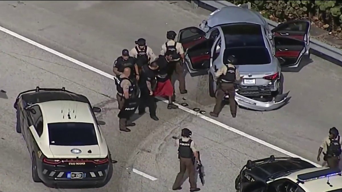 Man Arrested When Stolen Car Chase Ends In Crash On Turnpike In Miami