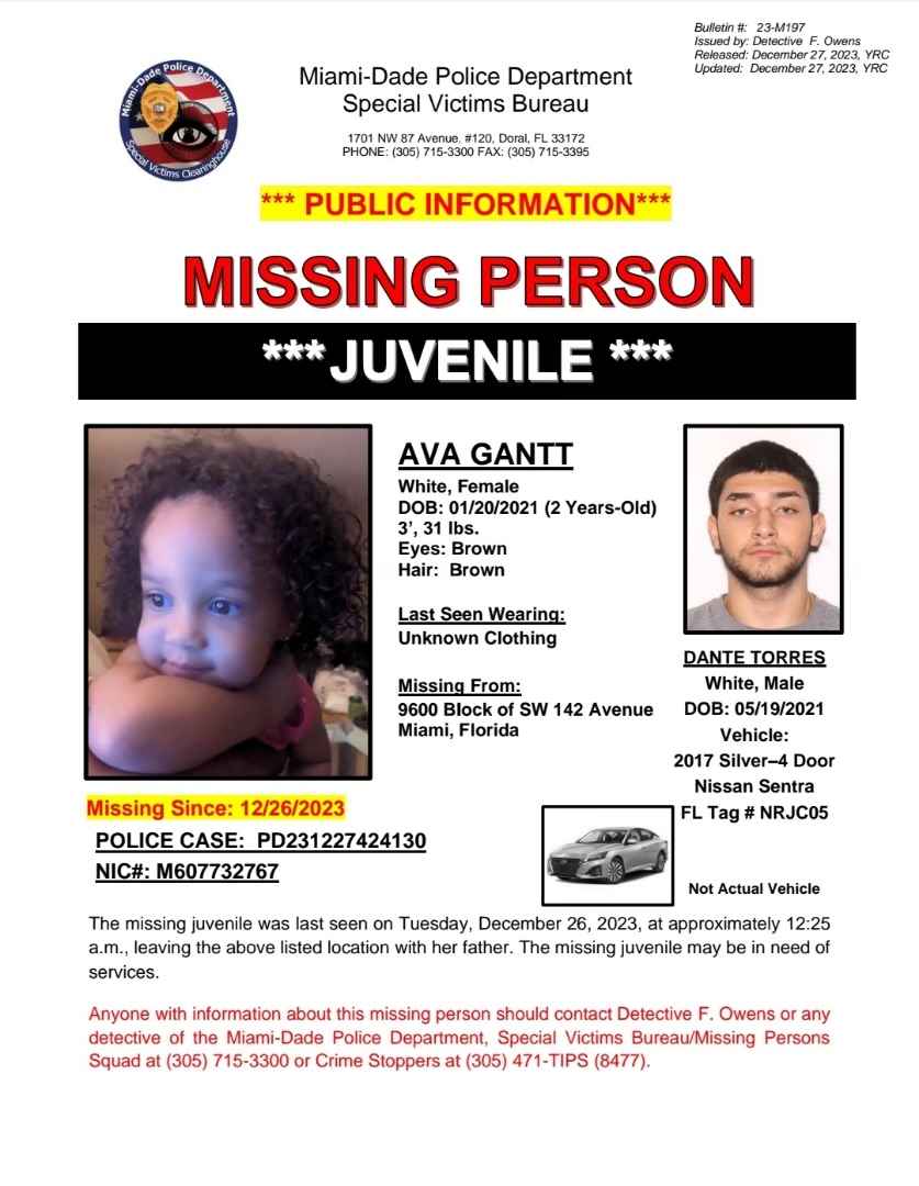 Missing 2-year-old girl from Miami found safe in Palm Beach County – NBC 6 South Florida