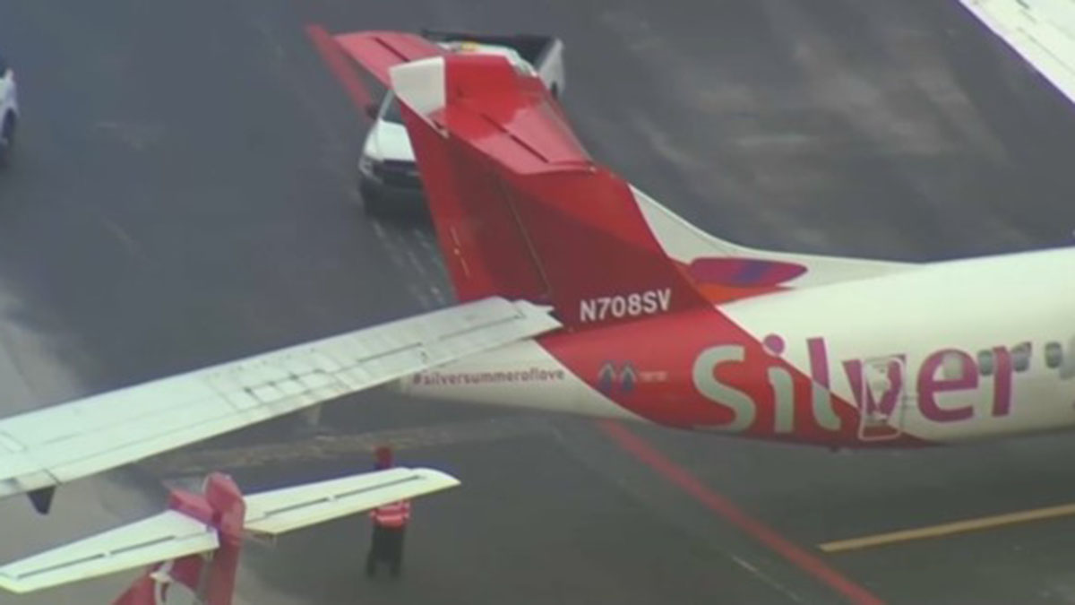 Silver Airways plane strikes parked plane of same airline at FLL – NBC ...