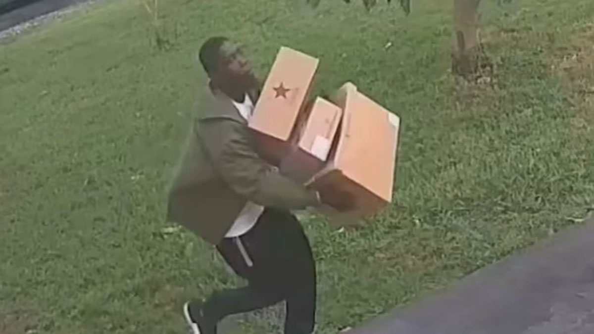 Porch Pirate Caught On Camera Stealing Packages In North Lauderdale