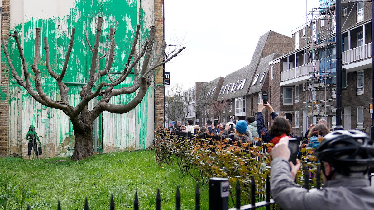 New Banksy tree mural sprouts in London – NBC 6 South Florida